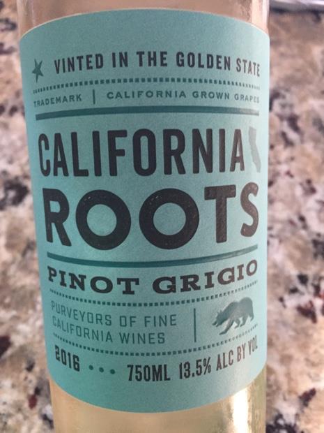 2016 California Roots Pinot Grigio, USA, California - CellarTracker