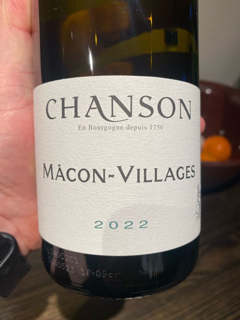 2022 Domaine Chanson Mâcon-Villages, France, Burgundy, Mâconnais, Mâcon ...