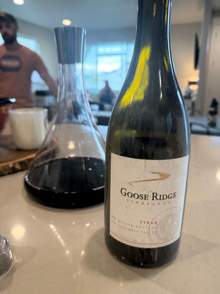 2012 Goose Ridge Vineyards Syrah, USA, Washington, Columbia Valley ...