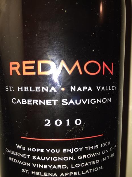 2010 Redmon Cabernet Sauvignon St. Helena, USA, California, Napa Valley ...