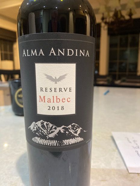 2018 Andean Vineyards Malbec Alma Andina Reserve, Argentina, Mendoza ...