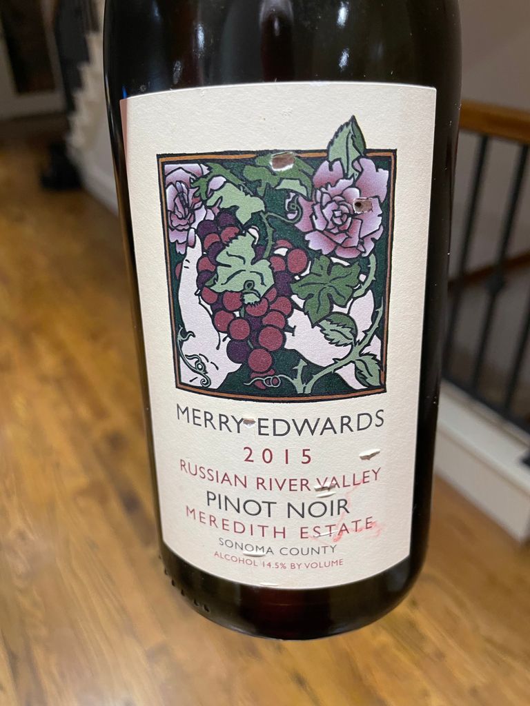 2015 Merry Edwards Pinot Noir Meredith Estate, USA, California, Sonoma ...