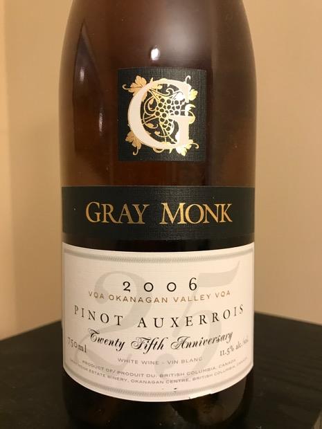 1997 Gray Monk Estate Winery Pinot Auxerrois, Canada, British Columbia ...