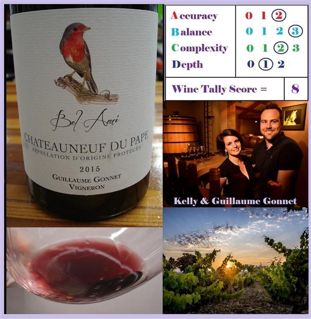 2015 Guillaume Gonnet Châteauneuf-du-Pape Bel Ami, France, Rhône, Southern Rhône, Châteauneuf-du ...