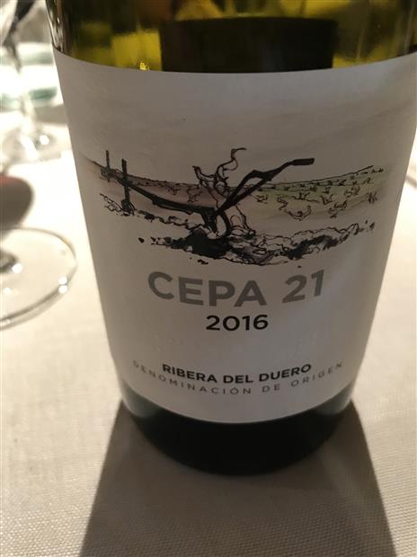 2016 Bodegas Cepa 21 Ribera del Duero, Spain, Castilla y León, Ribera del Duero - CellarTracker
