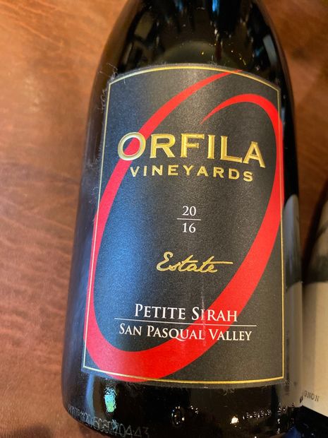 2019 Orfila Vineyards Petite Sirah Estate, USA, California, South Coast ...
