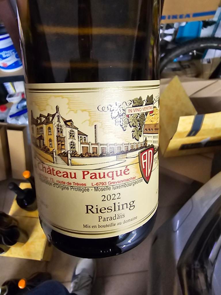 2022 Caves Albert Duhr (Château Pauqué) Riesling Schengen, Luxembourg ...