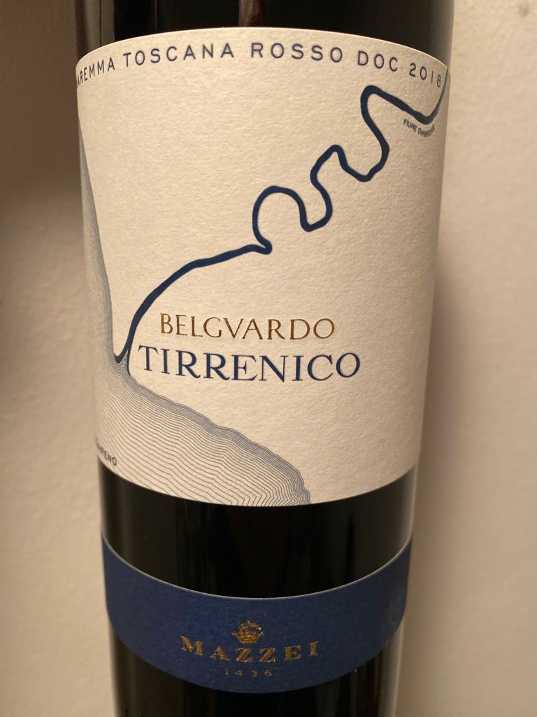 2019 Marchesi Mazzei Tirrenico Belguardo, Italy, Tuscany, Maremma ...