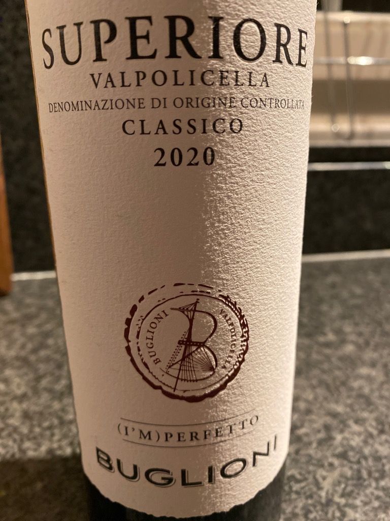 2020 Buglioni Valpolicella Classico Superiore l'Imperfetto, Italy ...