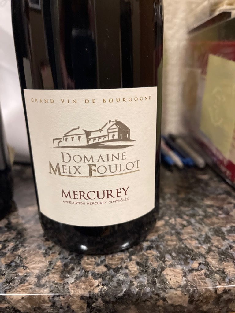 2016 Domaine du Meix-Foulot Mercurey, France, Burgundy, Côte ...