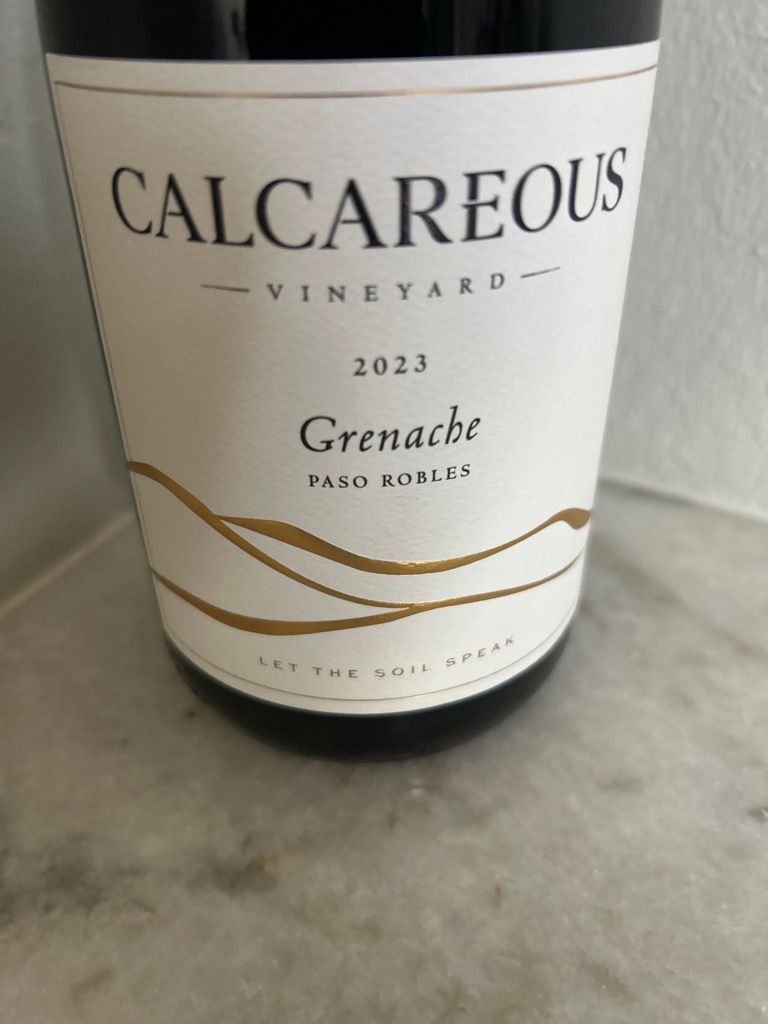 2023 Calcareous Grenache Blanc, USA, California, Central Coast, Paso ...