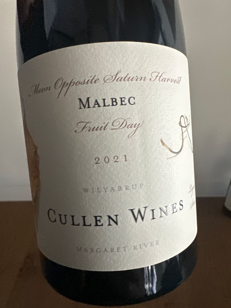 2021 Cullen Wines Malbec Fruit Day Legacy Series, Australia, Western ...