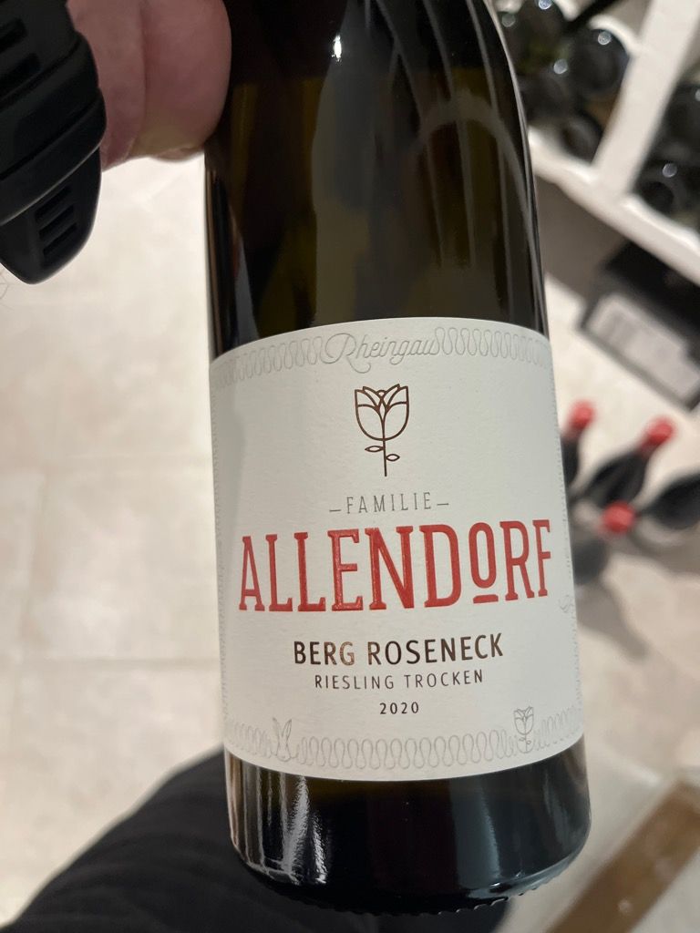 2020 Familie Allendorf Rüdesheimer Berg Roseneck Riesling Trocken ...