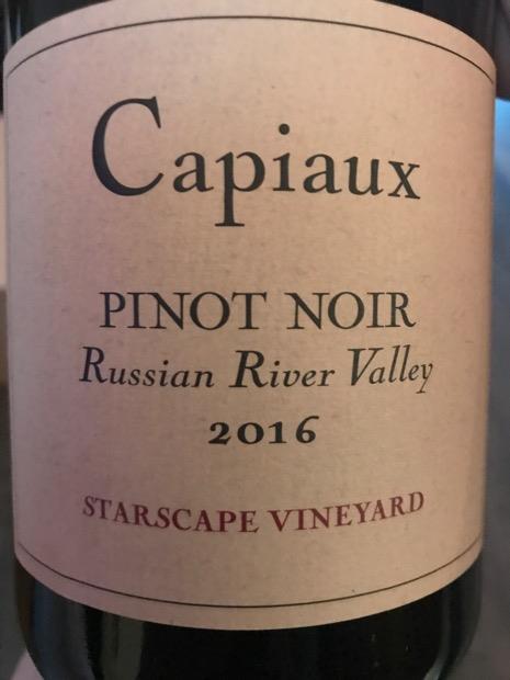 2016 Capiaux Cellars Pinot Noir Starscape, USA, California, Sonoma ...