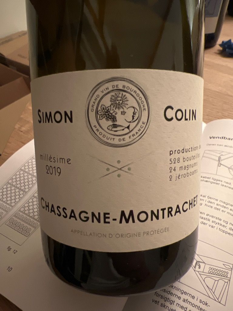 2020 Simon Colin Chassagne-Montrachet, France, Burgundy, Côte de Beaune ...