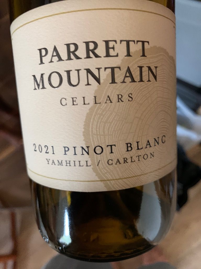 2021 Parrett Mountain Cellars Pinot Gris, USA, Oregon, Willamette ...