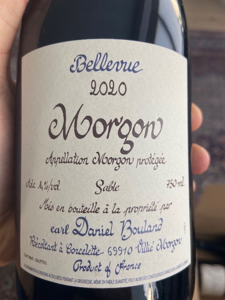 2021 Daniel Bouland Morgon Bellevue Sable, France, Burgundy, Beaujolais ...