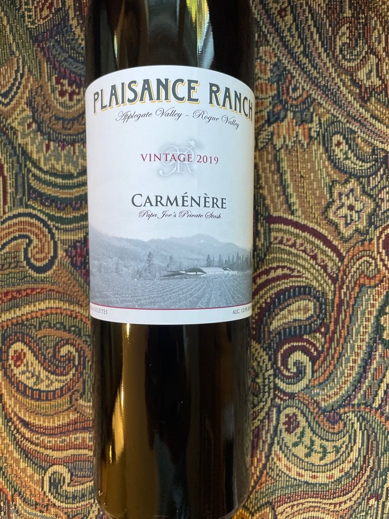 2019 Plaisance Ranch Carménère, USA, Oregon, Southern Oregon, Applegate ...