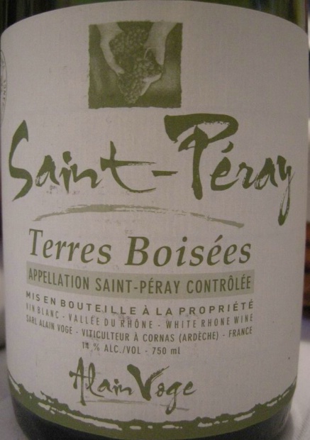 2008 Alain Voge St. Péray Terres Boisees, France, Rhône, Northern Rhône ...