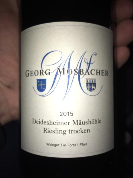 2016 Georg Mosbacher Deidesheimer Mäushöhle Riesling Kabinett trocken ...