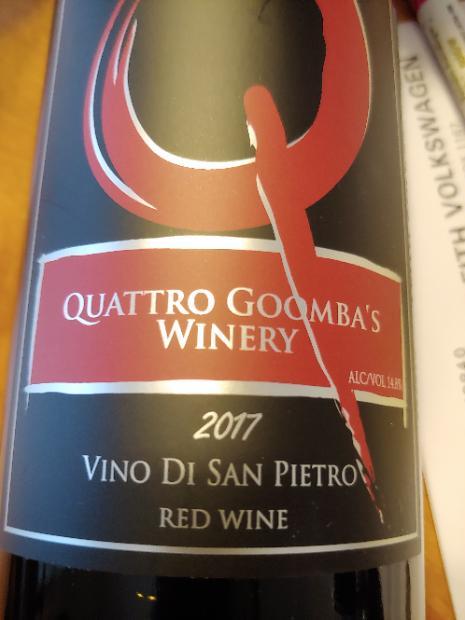 2019 Quattro Goomba's Vino di San Pietro, USA, California - CellarTracker