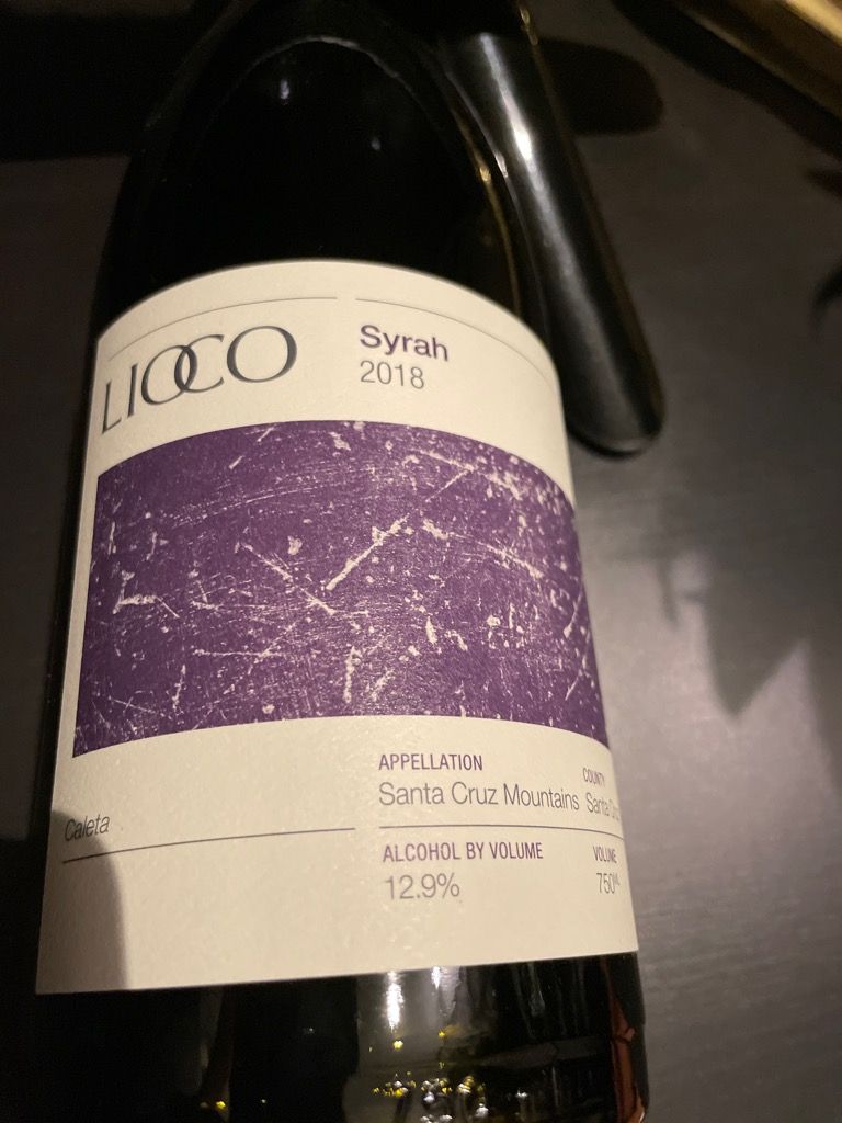 2019 Lioco Syrah Caleta, USA, California, Santa Cruz Mountains ...