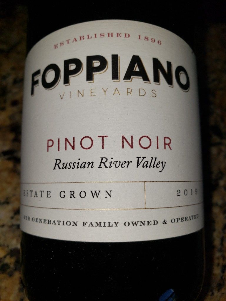 2021 Foppiano Pinot Noir, USA, California, Sonoma County, Russian River ...