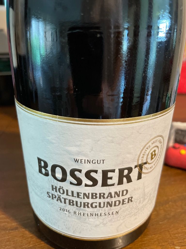 2016 Bossert Gundersheimer Hollenbrand Spätburgunder, Germany ...
