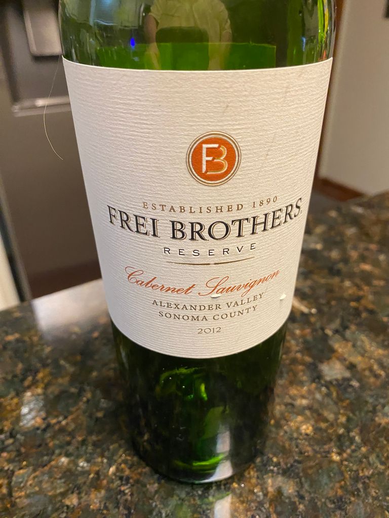 2012 Frei Brothers Cabernet Sauvignon Reserve, USA, California, Sonoma ...