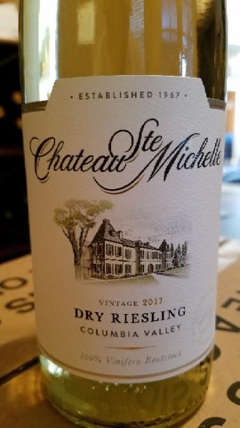 2017 Chateau Ste. Michelle Dry Riesling 100% Vinifera Rootstock, USA ...