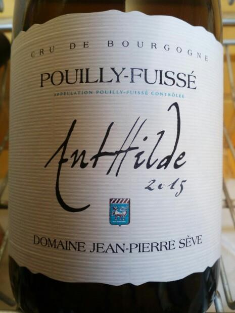 2016 Domaine Sève Pouilly-Fuissé Anthilde, France, Burgundy, Mâconnais ...