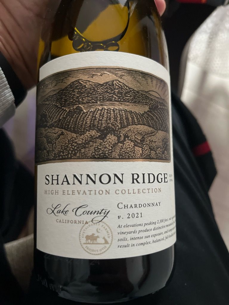 2023 Shannon Ridge Vineyard Chardonnay High Elevation Collection, USA, California, North Coast ...