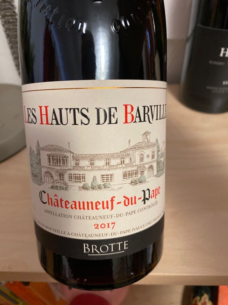2017 Brotte Châteauneuf-du-Pape Les Hauts de Barville Domaine Barville, France, Rhône, Southern ...