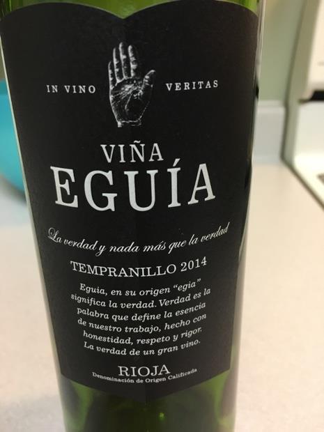 2014 Viña Eguía Rioja, Spain, La Rioja, Rioja - CellarTracker