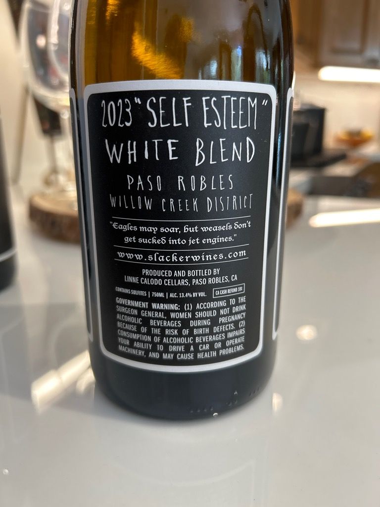 2023 Slacker Wines Self Esteem White Blend, USA, California, Central ...