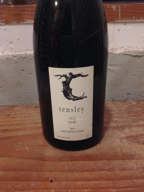 2012 Tensley Syrah BMT, USA, California, Central Coast, Santa Barbara ...