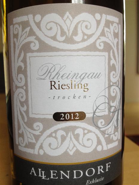 2009 Weingut Fritz Allendorf Riesling, Germany, Rheingau - CellarTracker