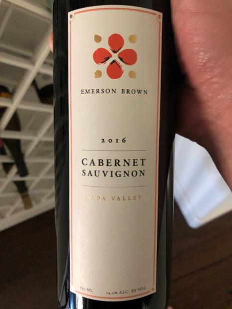 2016 Emerson Brown Cabernet Sauvignon III Michaels Estate, USA ...