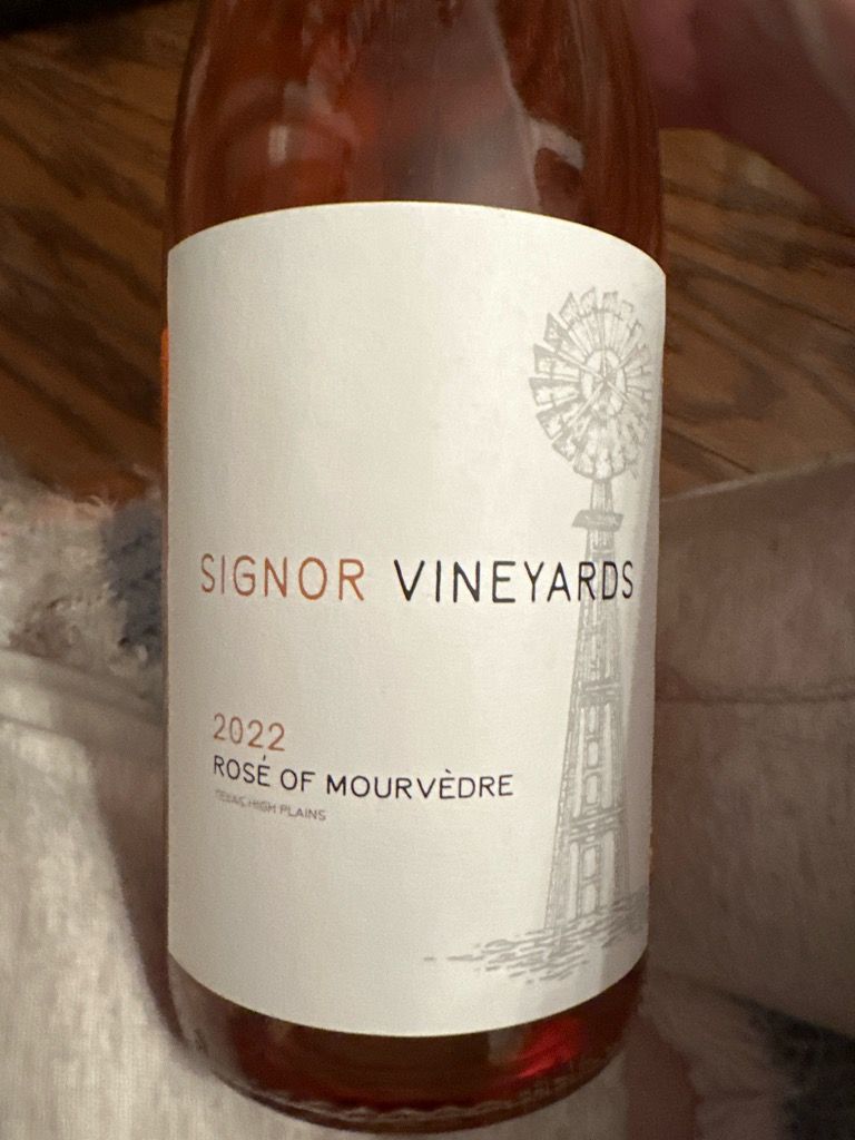 2022 Signor Vineyards Mourvèdre Signor Estate, USA, Texas, Texas Hill ...