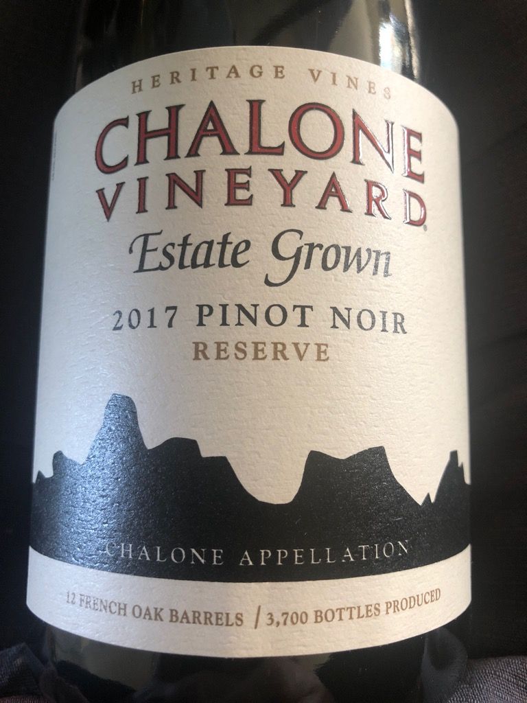 2017 Chalone Vineyard Pinot Noir Reserve, USA, California, Central ...