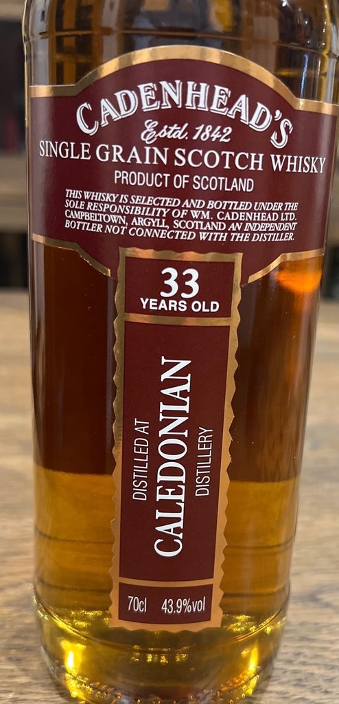 NV Cadenhead's Caledonian 33 Years Old Single Grain Scotch Whisky ...