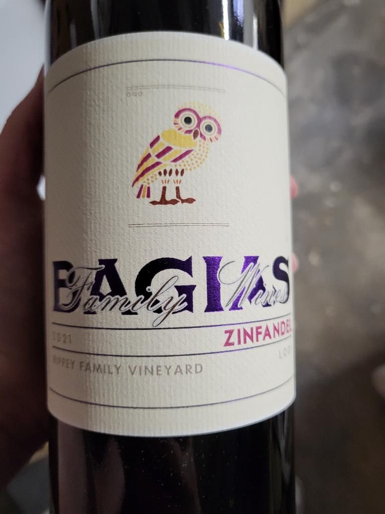 2021 Evangelos Bagias Zinfandel Rippey Family Vineyard, USA, California ...