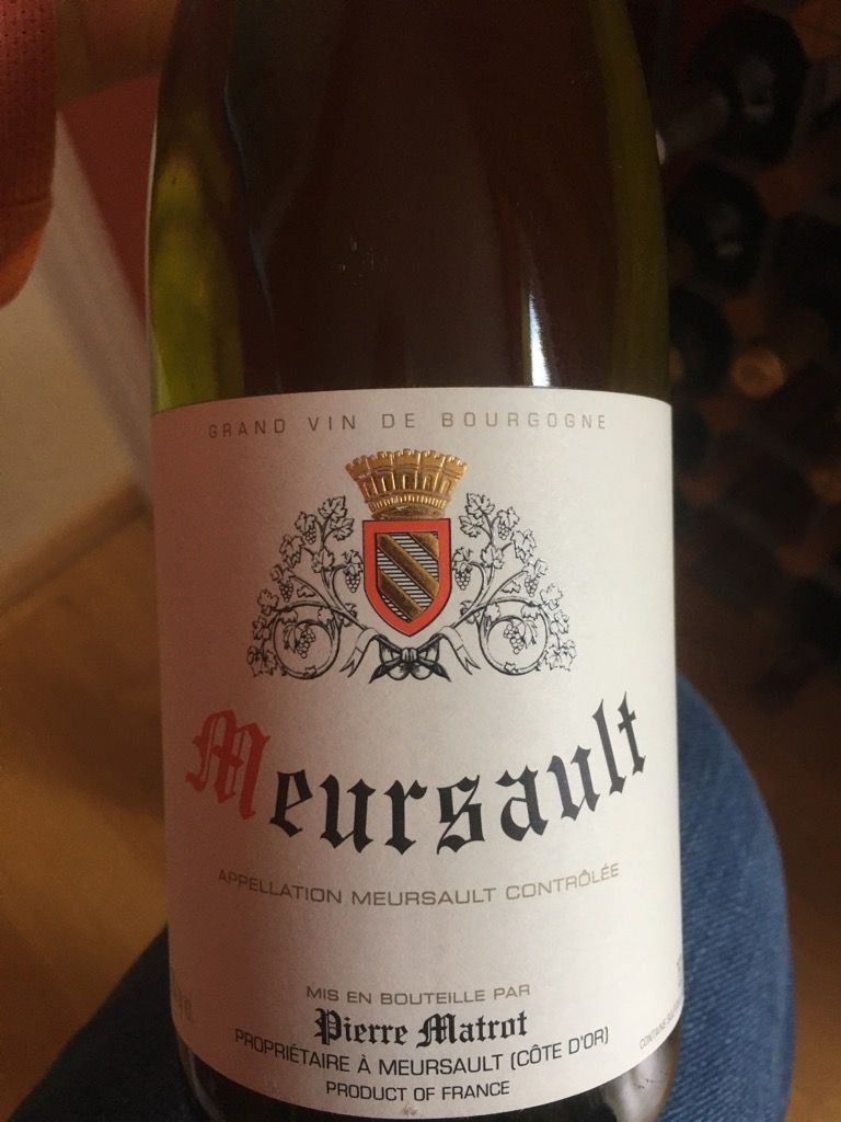 2017 Domaine Matrot Meursault, France, Burgundy, Côte de Beaune ...