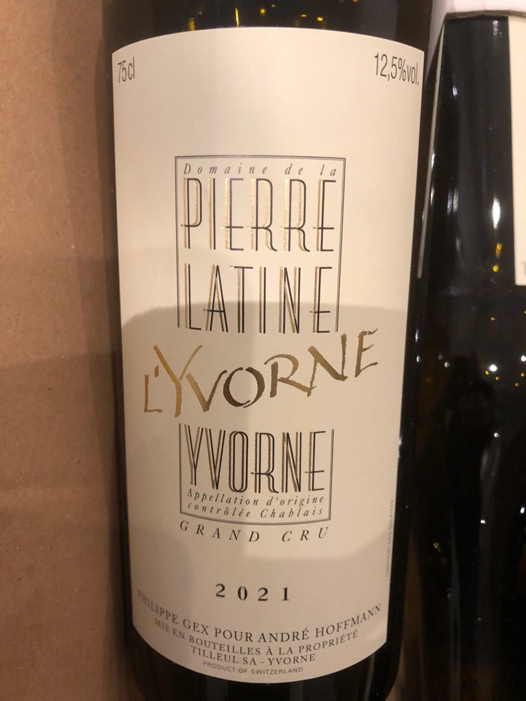 2022 Domaine de la Pierre Latine Chasselas Yvorne Grand Cru ...