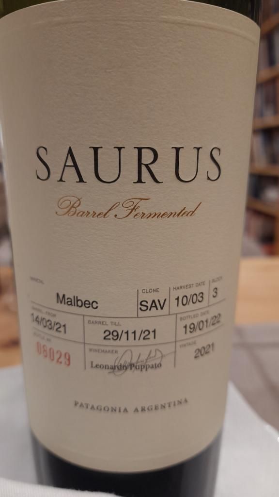 2023 Bodega Familia Schroeder Malbec Saurus Barrel Fermented, Argentina ...