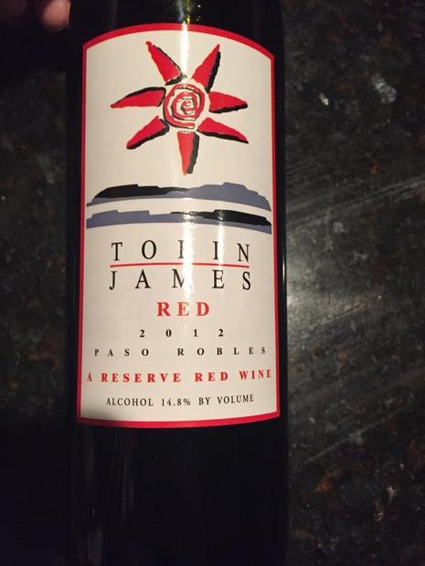 2013 Tobin James Red, USA, California, Central Coast, Paso Robles ...