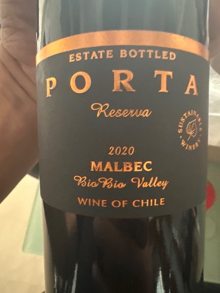 2020 Porta Malbec Reserva, Chile, Bío-Bío Valley - CellarTracker