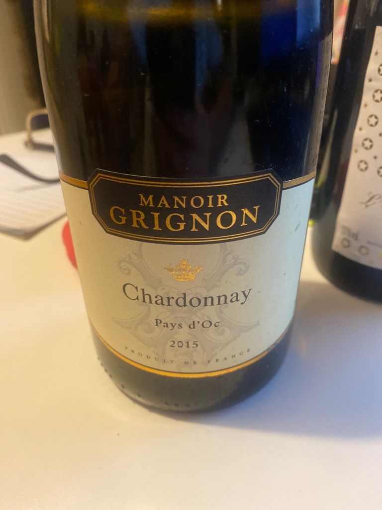 2015 Manoir Grignon Chardonnay Vin de Pays d'Oc, France, Languedoc ...