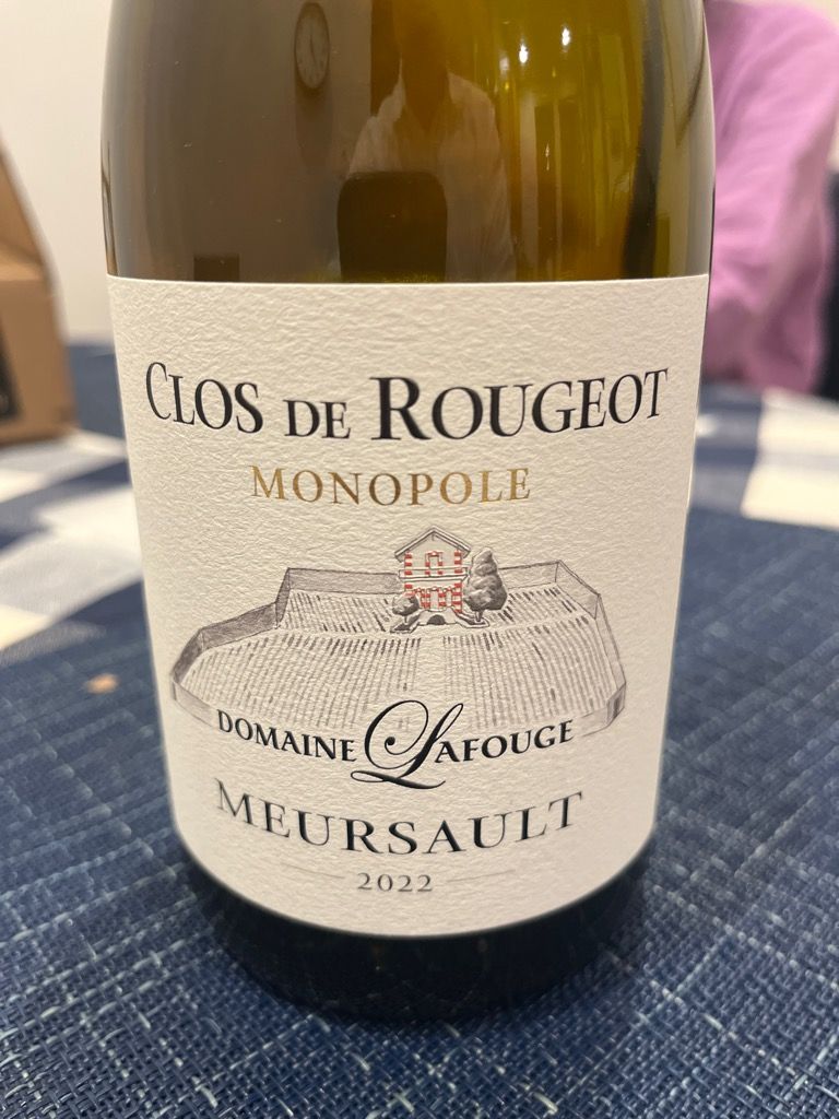 2023 Domaine Lafouge Meursault Clos de Rougeot, France, Burgundy, Côte ...