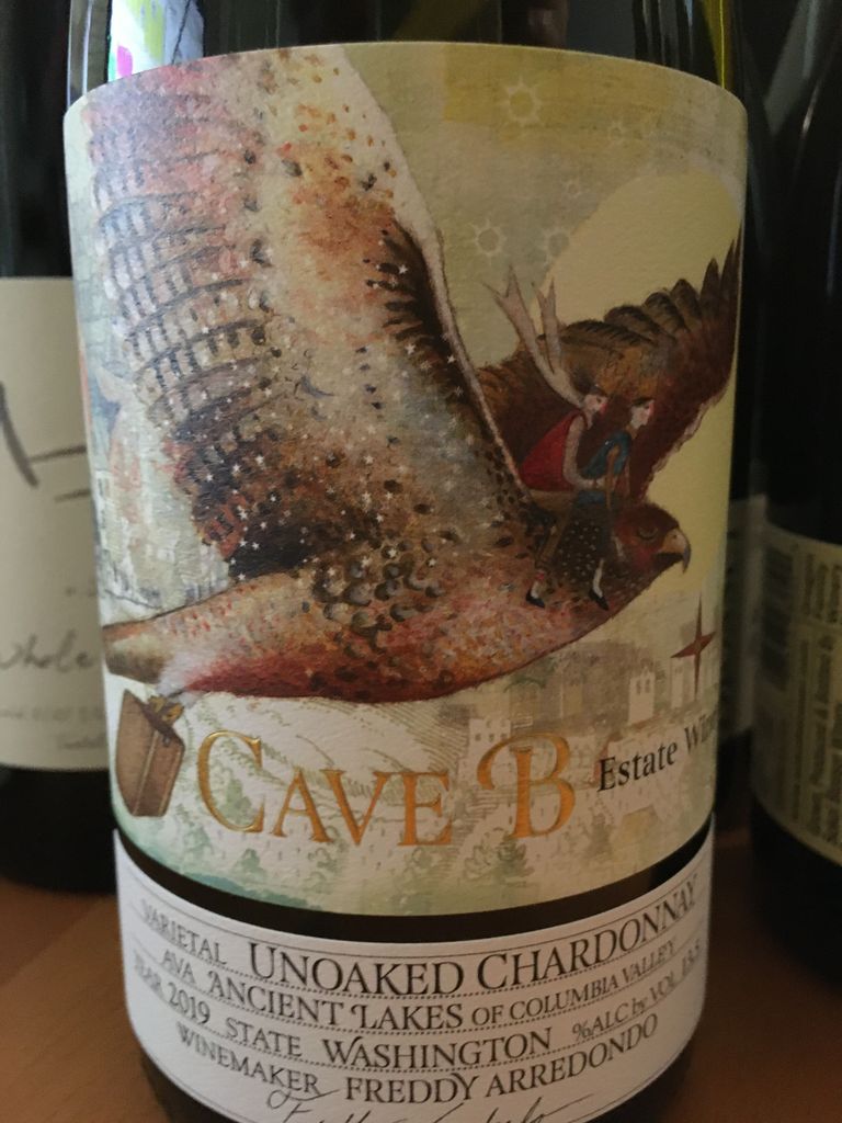 2020 Cave B Estate Winery Unoaked Chardonnay, USA, Washington, Columbia ...